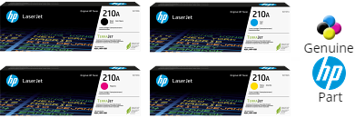 HP W2100A W2101A W2102A W2103A 210A Toner Cartridge black & color Color ...