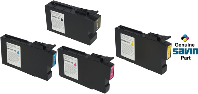 Savin 841720 841721 841722 841723 Ink Cartridge black & color MP CW2200 ...